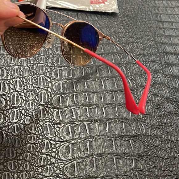 Ray-Ban | Accessories | Ray Ban Red Frame With Metal Sunglasses Brown ...